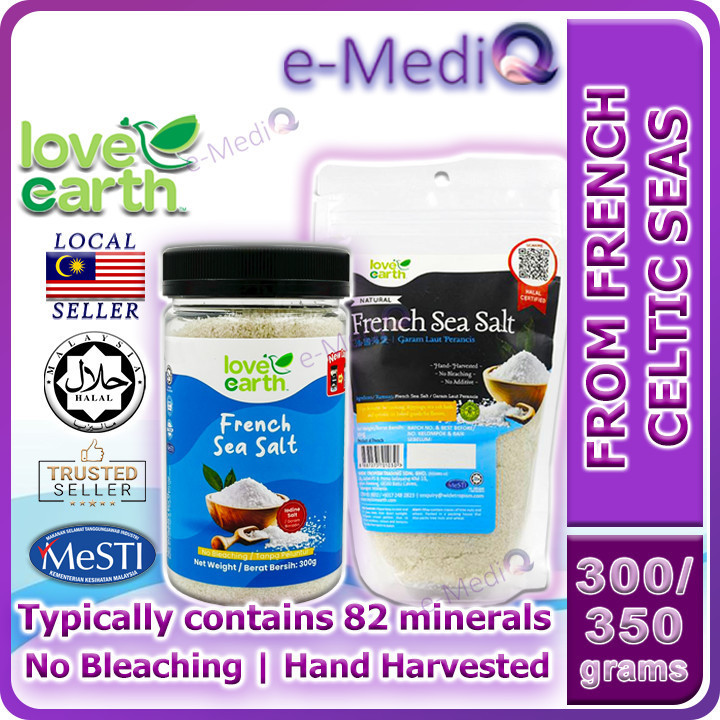 Love Earth French Sea Salt Fine 350G Packet/ 300g Bottle [Hand ...