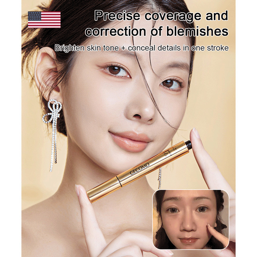 ️Hot Sell】Brush-On Concealer Pen/Face Concealer Cover Dark Circles Acne ...