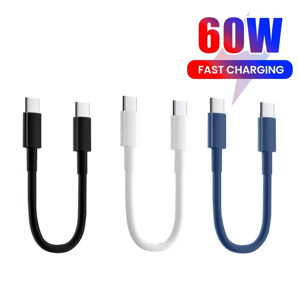Twitch 30CM Short Type C to Type C Cable PD60W Fast Charging Power Bank ...