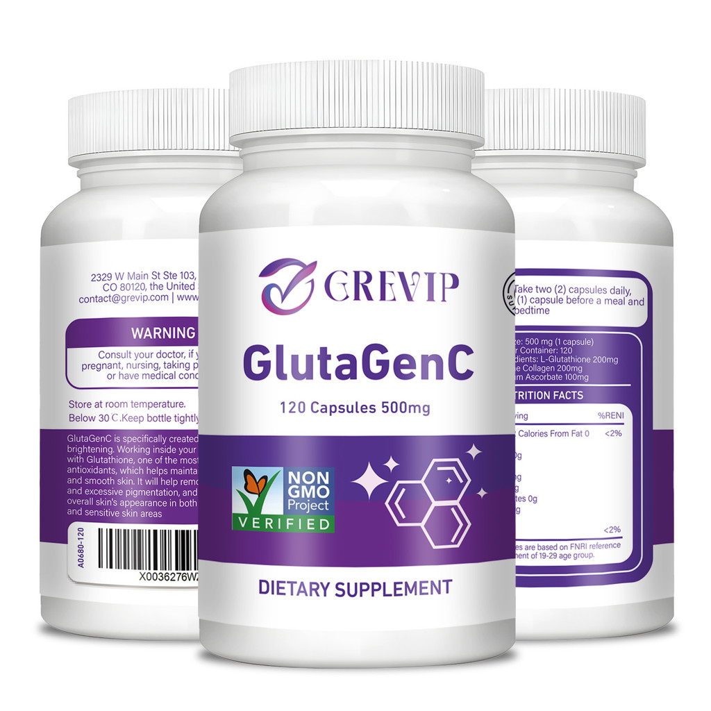 Halal Food GREVIP Glutagen C Glutathione Capsule Glutat+Collagen ...