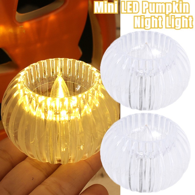 Cute Halloween Mini LED Pumpkin Night Light Party Flameless Battery ...