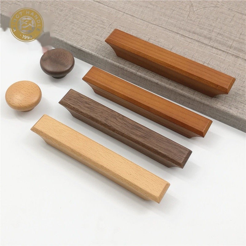 Modern wood handle wardrobe handle cabinet handle drawer handle wood ...
