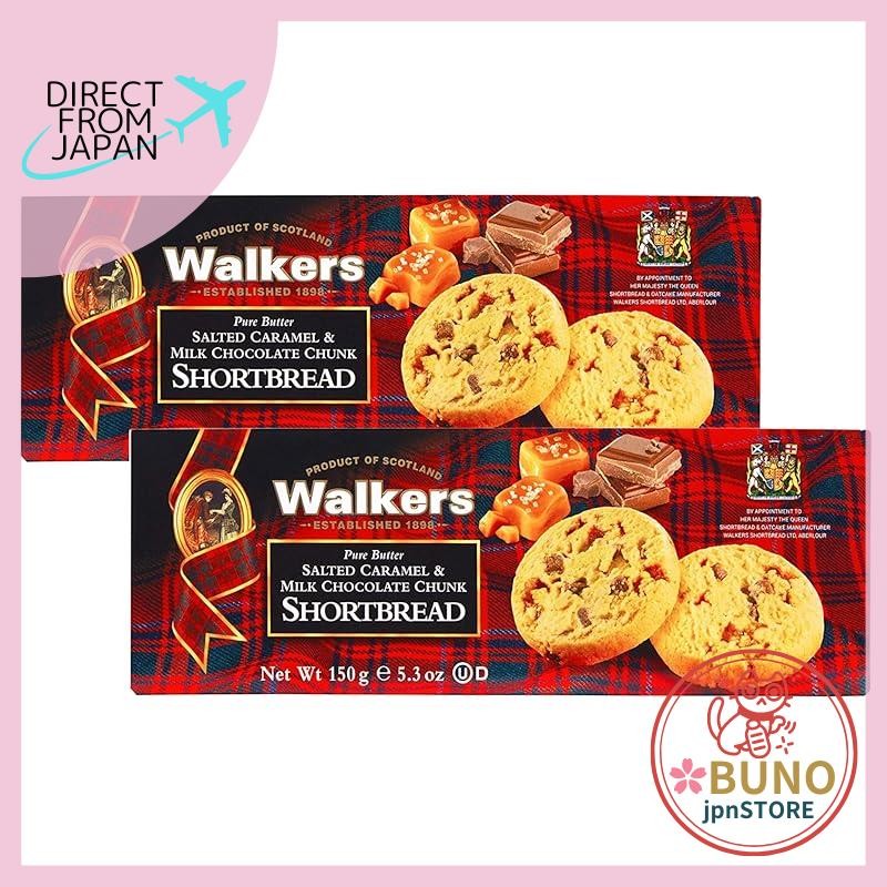 Walkers Salted Caramel & Milk Chocolate Shortbread #1564 150g x 2 ...