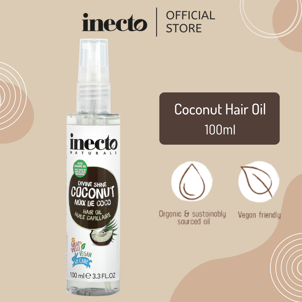 Inecto Naturals Divine Shine Coconut Hair Oil 100ml | Shopee Singapore