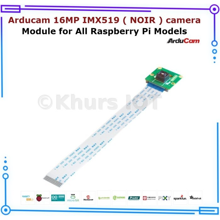 Or99 Arducam 16MP IMX519 (NOIR) camera module for All Raspberry Pi Models | Shopee Singapore