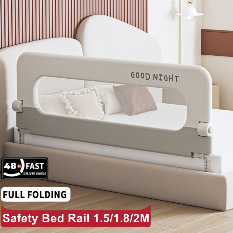 1.5/1.8/2M Baby Bed Fence with Vertical Lift Bed Guard Fence Safety ...