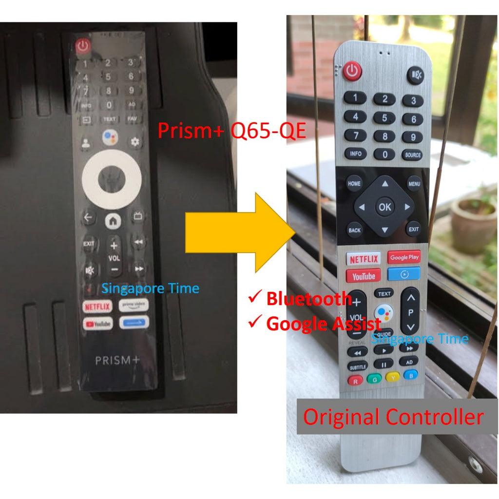 Authentic Remote Control for Prism+ QE TV series with Voice & Bluetooth ...