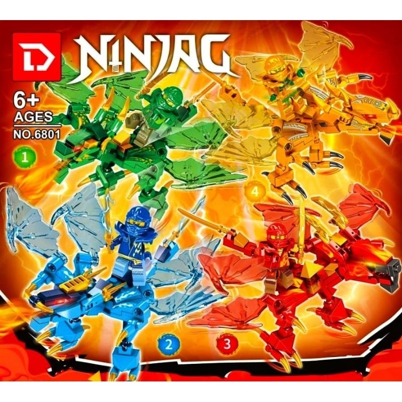 Galaxytoys ninjago dragon block toy dragon rising crystalized kay jay ...