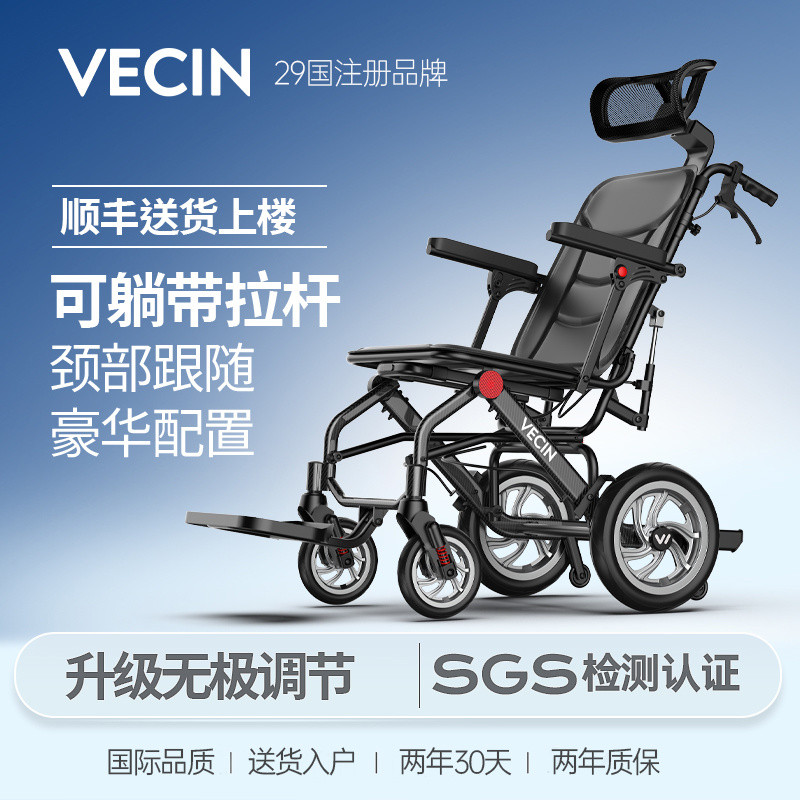Victor Wheelchair Lightweight Foldable Ultra-Light Elderly Disabled ...