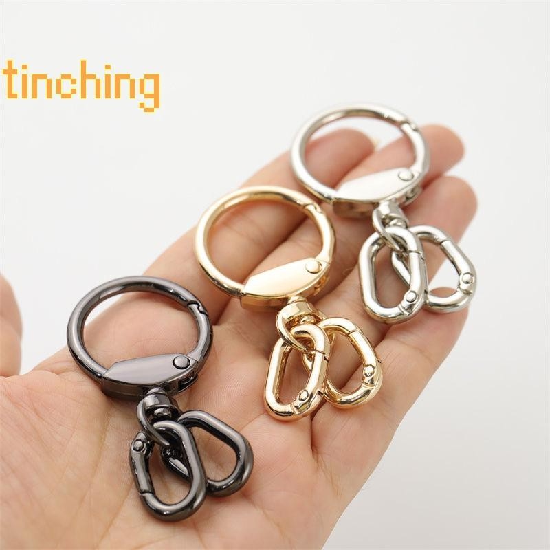 [TinCh-t] Swivel Clasp Clip Hook With 2pcs Spring Ring Clip For DIY ...