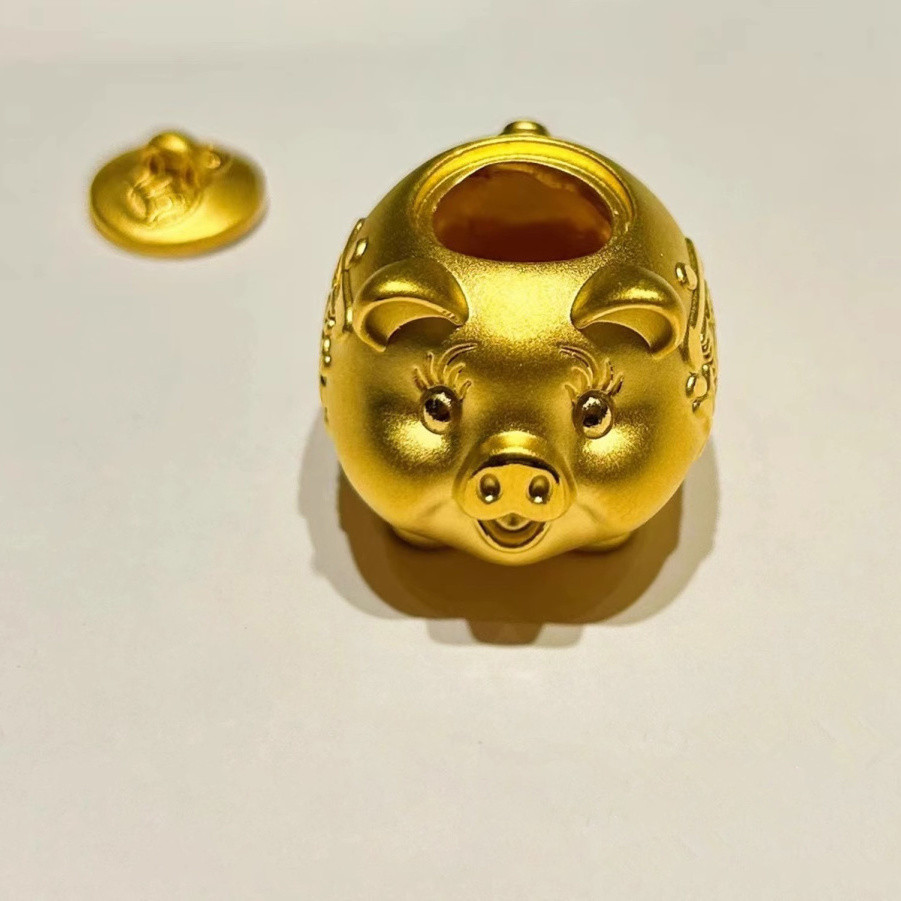 Silver Little Golden Pig Money Box Pure Silver Zodiac Pig Birth Year ...