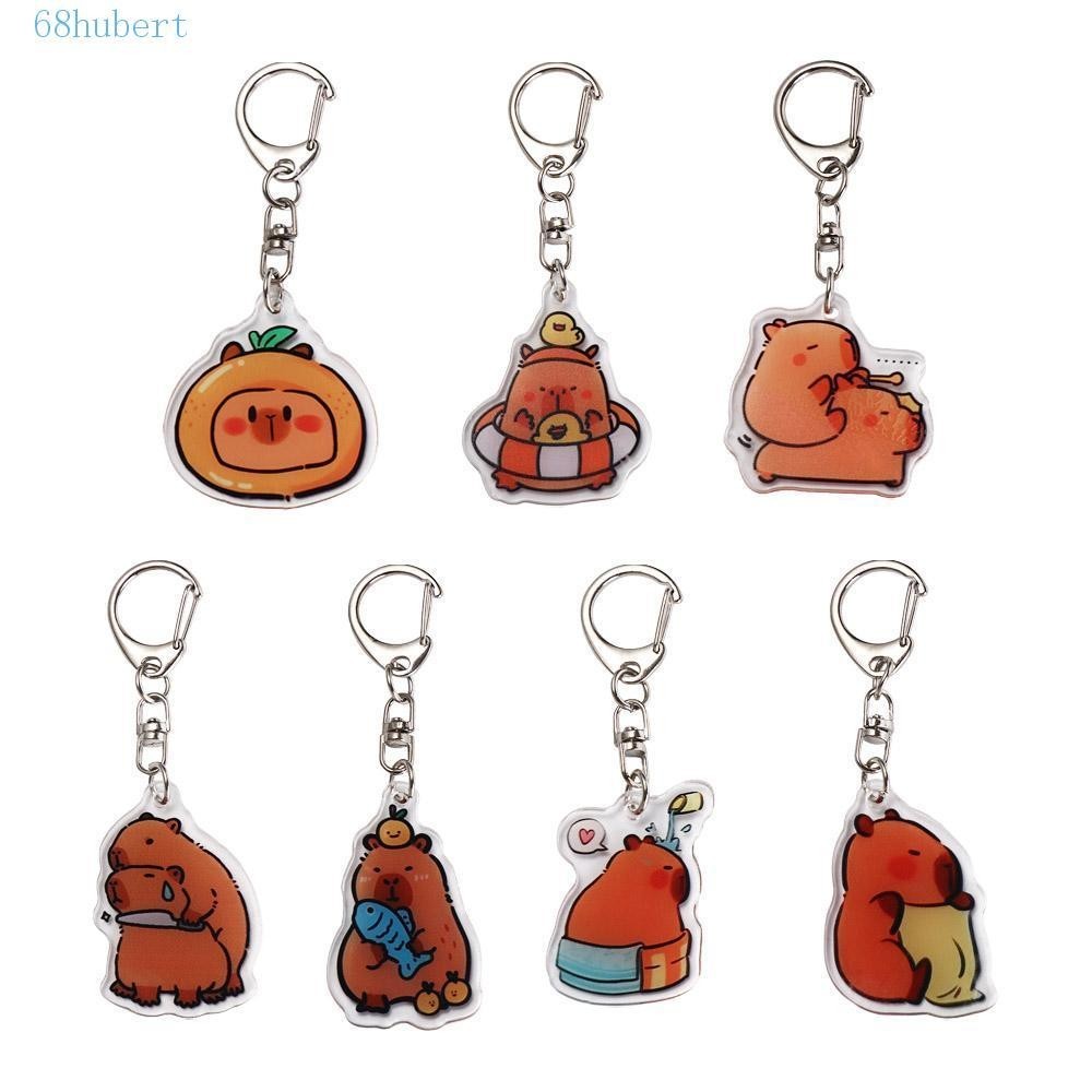 HUBERT Capybara Acrylic Keychain, Cartoon Capybara Acrylic Cartoon ...