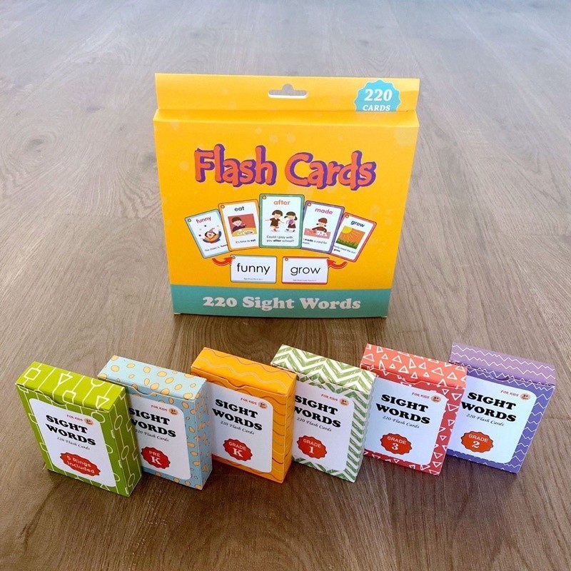 220pcs Sight Words Flash Card Flashcards Dolch Sight Word Kids ...