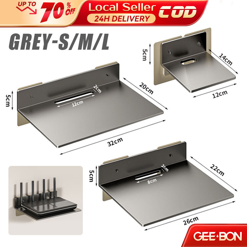 GEEBON Wifi Router Shelf Drill-Free Wall Mounted Projector Set-Top Box ...