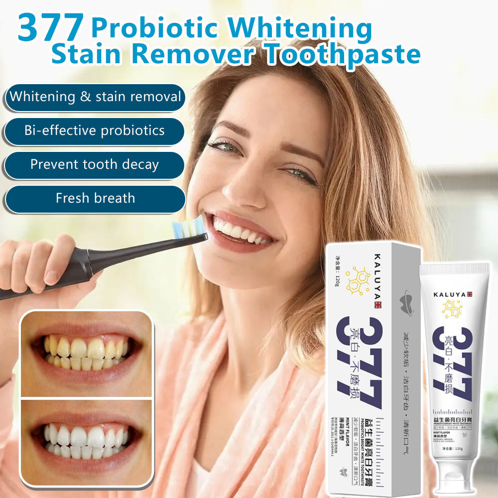 [377 Whitening Mint Toothpaste120g]Dual-Effect Whitening Probiotic ...
