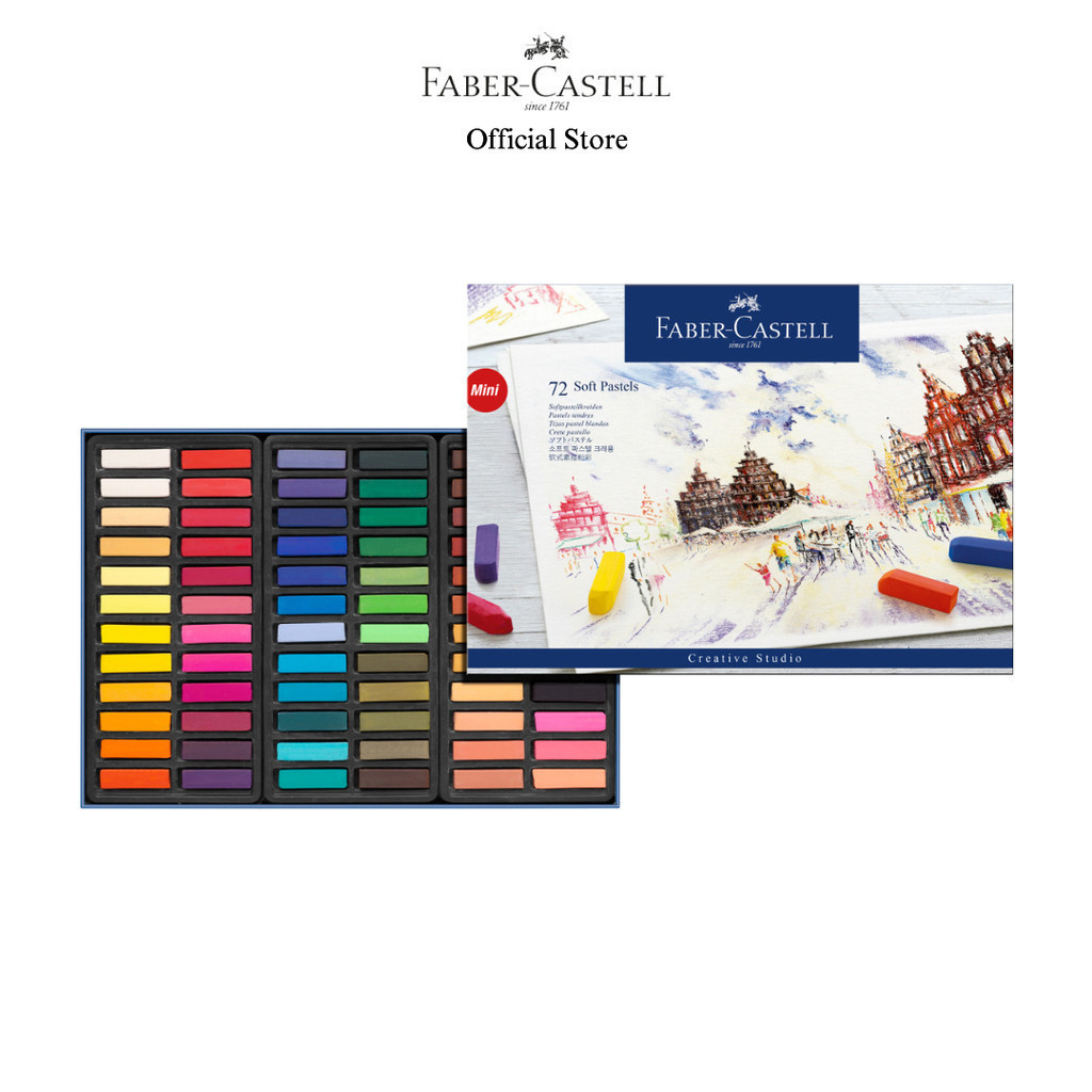 Faber-Castell Creative Studio Soft Pastel Box, Half or Full Length, 12 ...