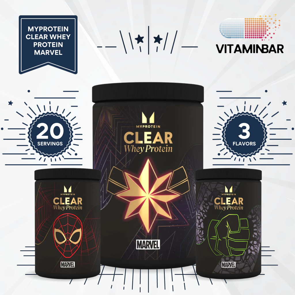 Myprotein Clear Whey Protein Marvel 20svg – Delicious Protein Drink for ...