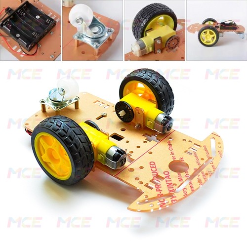 2WD Smart Robot Car Acrylic Chassis Kit Set Single Layer 6V DC Motor ...