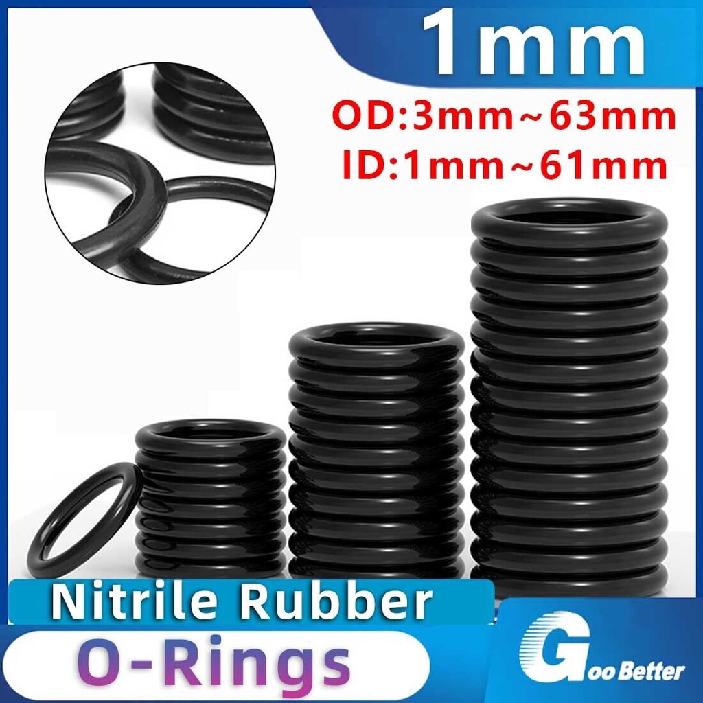 O Ring Sealing Metric Nitrile Rubber O-Rings Seals 1mm Cross Section ...
