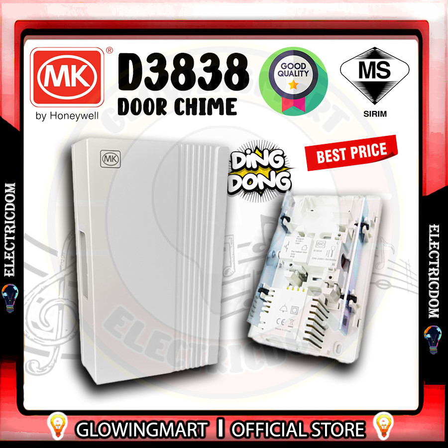 MK HONEYWELL Door Bell D3838 100% Original Wired Door Chime with Built ...