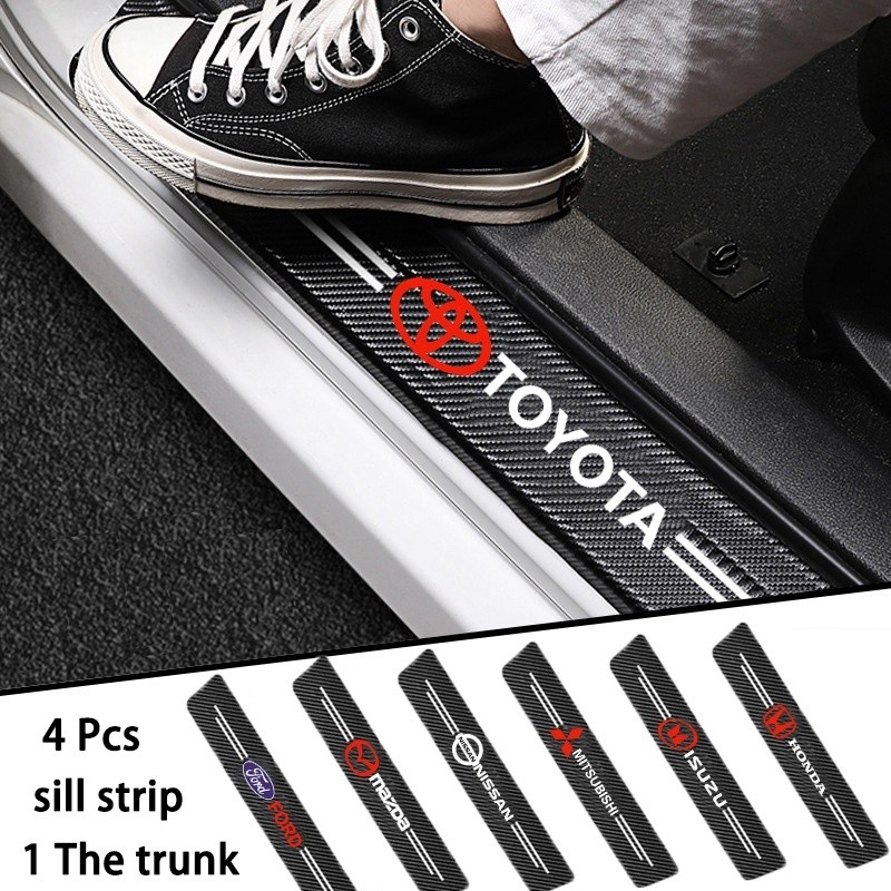 Car threshold bar Door anti-step sticker Welcome pedal protection ...