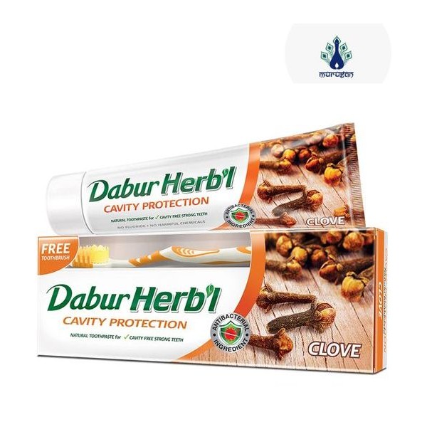 Dabur Natural Toothpaste For Cavity Protection With Toothbrush 150g ...