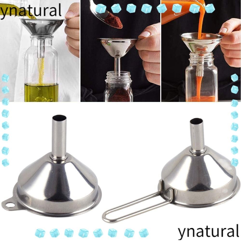 YNATURAL Stainless Steel Funnel, Wide Mouth Spice Cooking Oil Filter ...