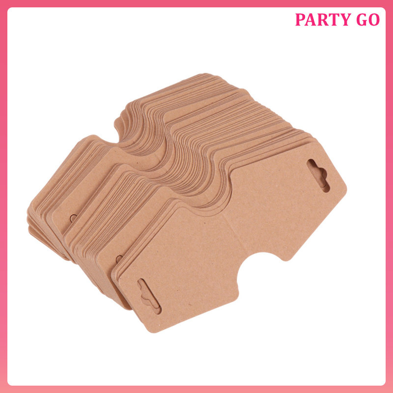 100 Pcs Kraft Paper Display Cards Tags for Jewelry Boxes Necklace ...
