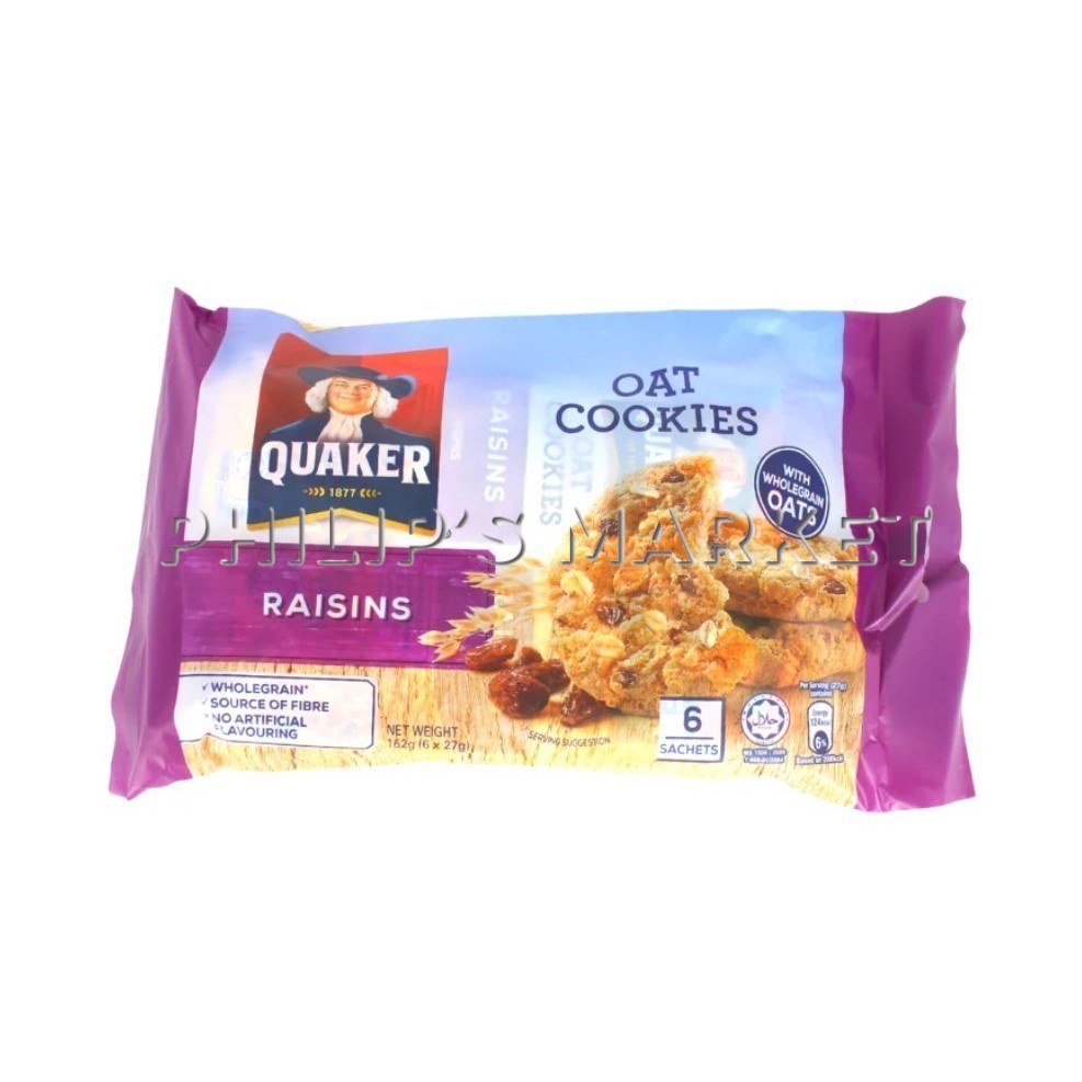 Quaker Oat Cookies Raisins (6 x 27g) | Shopee Singapore