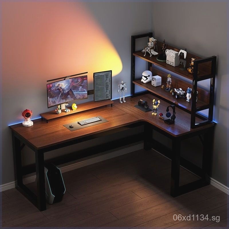 Y Sun1Corner Gaming Desk Computer Desk Desktop Home Desk Bookshelf ...