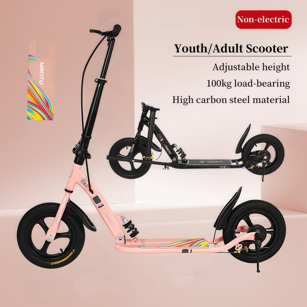 Adult Scooter/Youth Scooter Folding Shock Absorption Bicycle Two-wheel ...