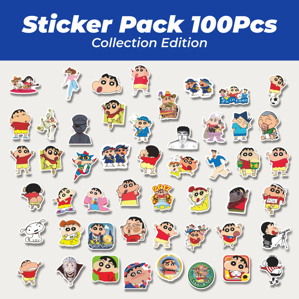 Hot Sticker Cartoon Crayon Shin Chan Cute Waterproof Adhesive Stickers ...
