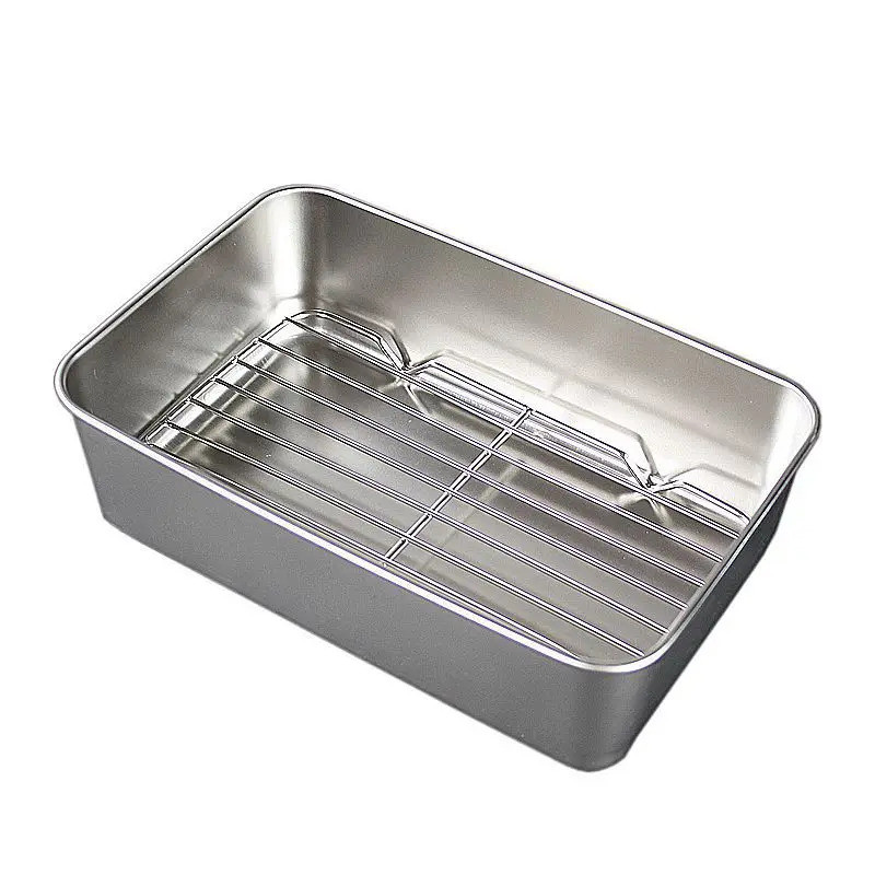 Baking pan oven with 304 stainless steel square pan Deep frying pan ...
