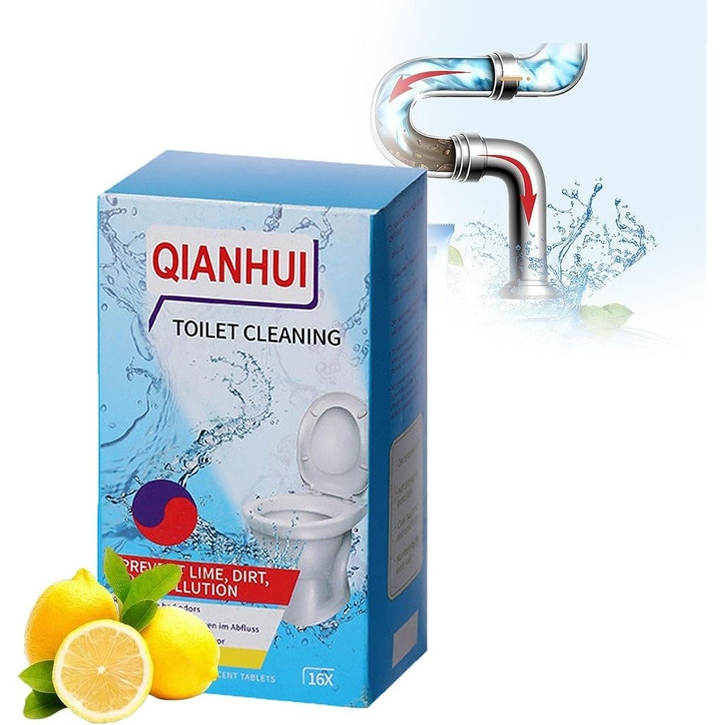 Lemon Scent Toilet Bowl Cleaner Tablets, Powerful Limescale Removal ...