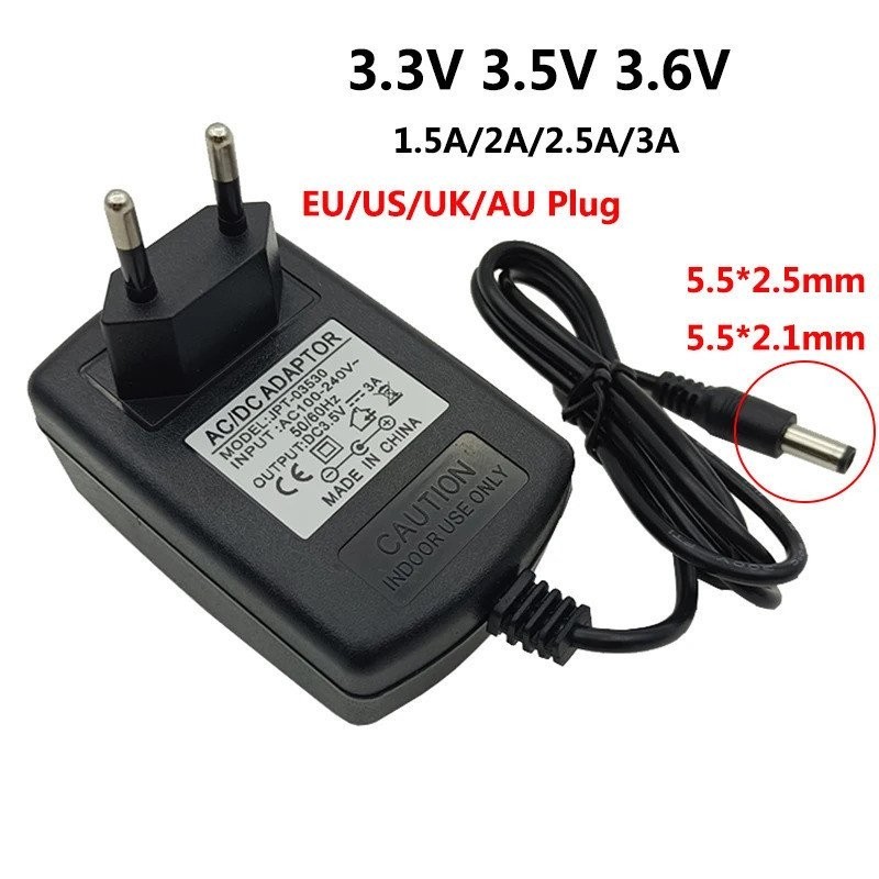 Universal 3.5 Volt 2A 3A 3.5V Power Supply 3.3V AC DC Adaptor Power Adapter Transformer 3.6V 1 ...