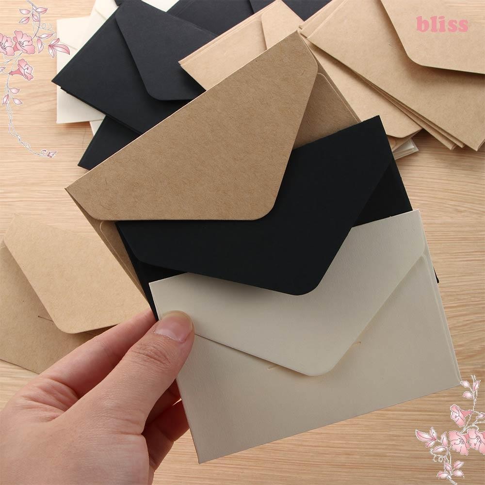 BLISS Paper Envelopes Wedding Black Blank European Style Kraft Paper ...