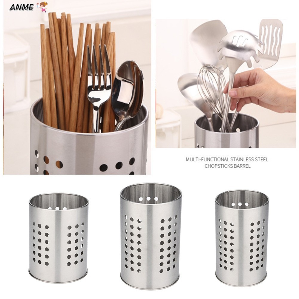 [ANME] Stainless Steel Utensil Holder Kitchen Utensil Cutlery Stand ...
