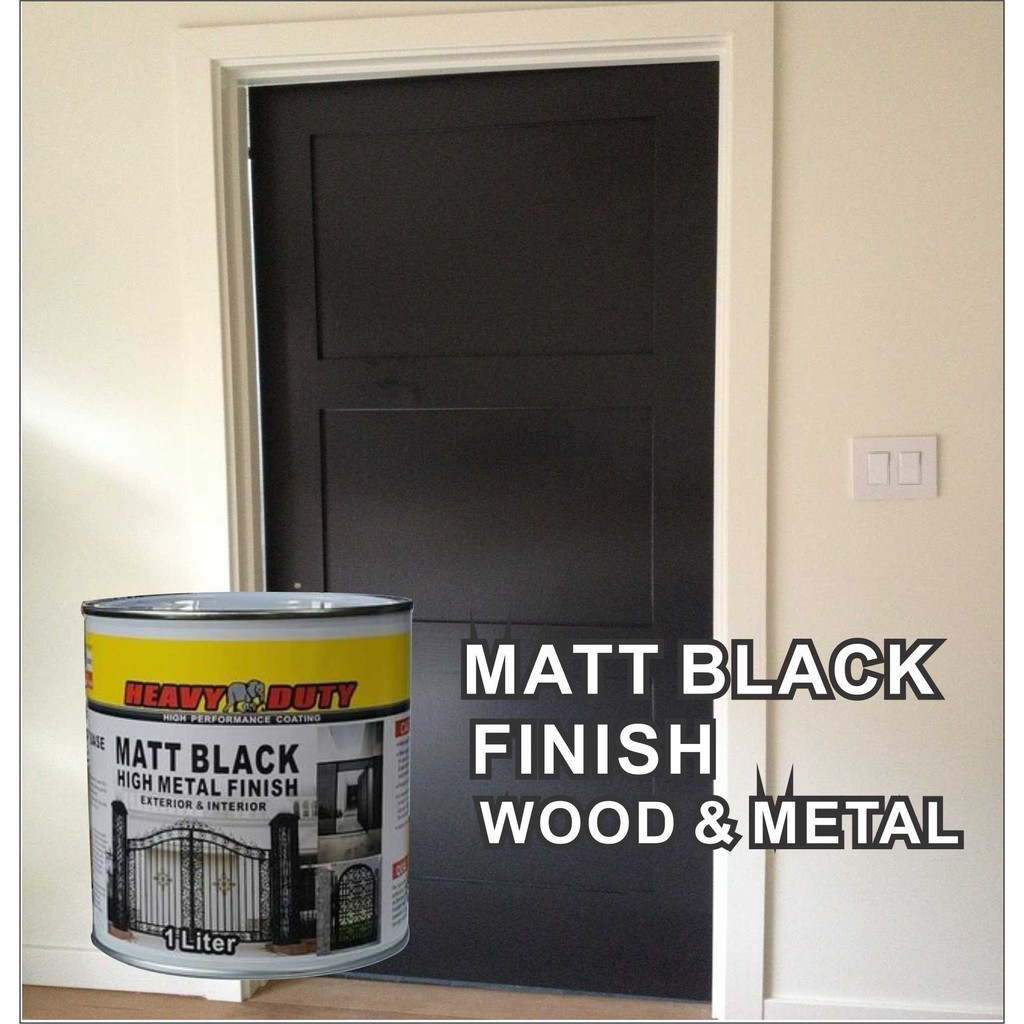 ( 1L ) MATT BLACK ( Heavy duty Brand ) Anti Rust & Corrosion Protection ...