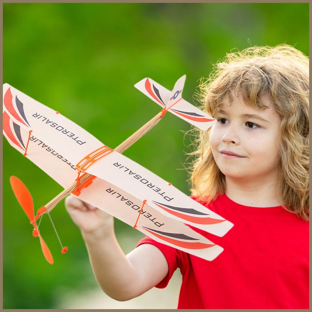 Rubber Band Airplane Kit Realistic Rubber Band Biplane Model Cute ...