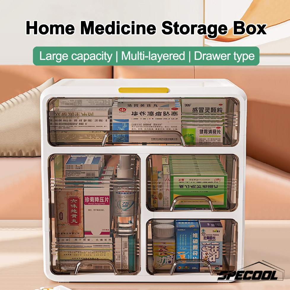 Specool® Household Medicine Storage Box Large-capacity Multi-layer ...
