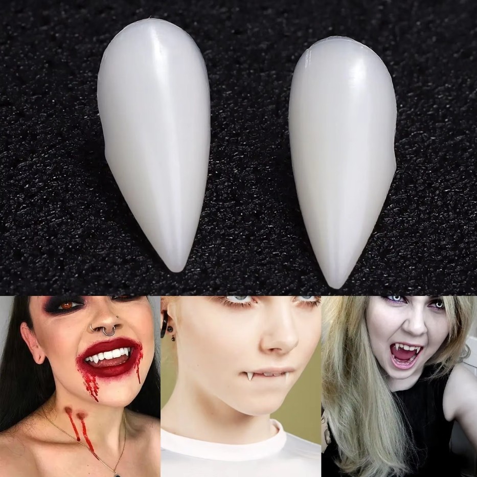 Adult Kids Halloween Fake Dentures Teeth Bloodcurdling Vampire ...