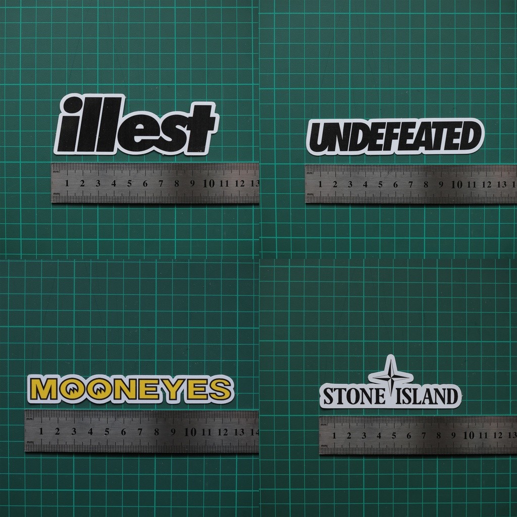 Sticker ( Illest, Undefeated, Mooneyes, Stone Island ) | Shopee Singapore