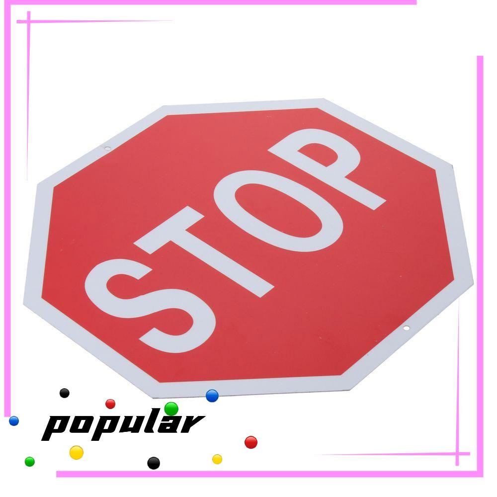 POPULAR Stop Sign, Octagon 12" x 12"/30 x 30cm Warning Reflective ...