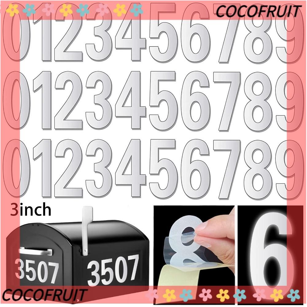 COCOFRUIT Address Number Stickers, Self Adhesive Large Mailbox Numbers ...