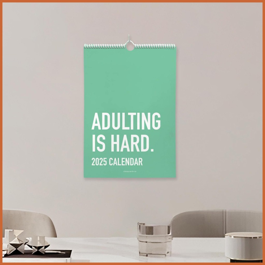 Monthly Wall Calendar 2025 Funny Daily Spiral Calendar Wall Decor ...