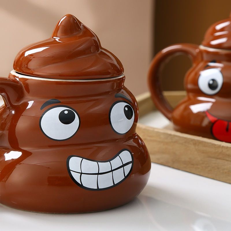 Cute Poop Mug Funny Ceramic Shit Cup Personalized Weird Poop Cup Spoof ...