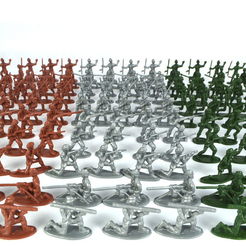 100 pcs per pack Small soldier toy military boy World War II set ...