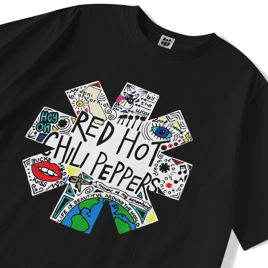 T-Shirt Merchandise 'Red Hot Chili Peppers' Logo v2 | Shopee Singapore
