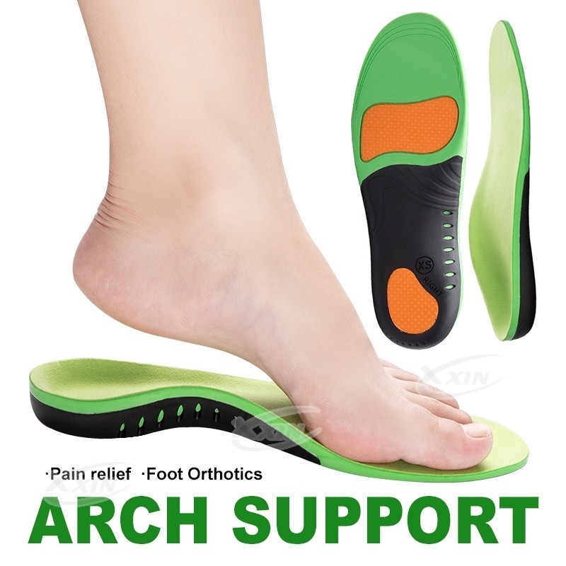 Arch Support Insoles for Plantar Fasciitis Flat Feet Orthotics Relieve ...