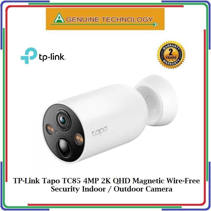 TP-Link Tapo TC85 4MP 2K QHD Magnetic Wire-Free Security Indoor / Outdoor Camera - 2 Years ...